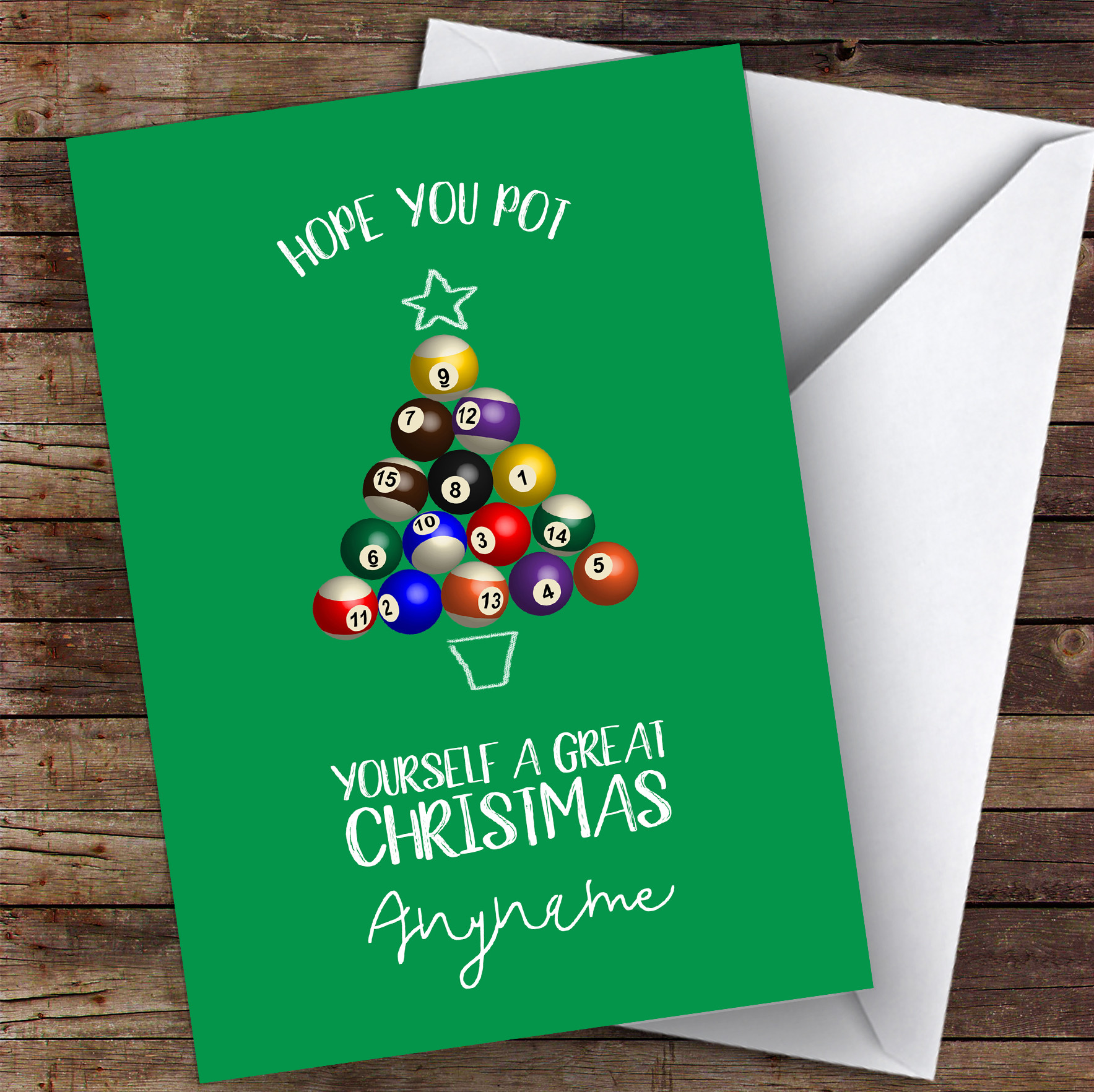 Pool Snooker Table Funny Personalised Birthday Card - The Card Zoo