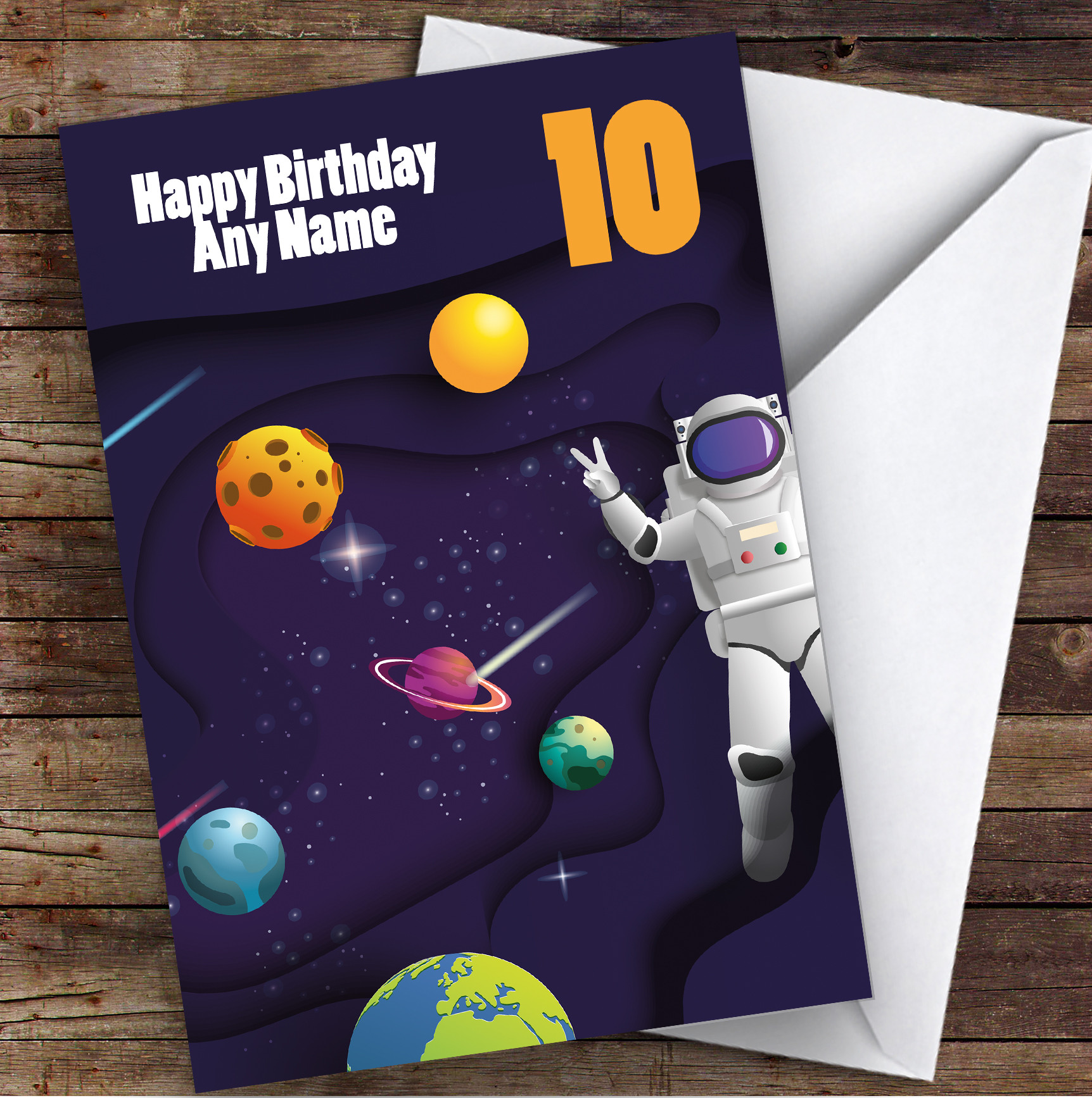 Astronaut Floating In Space Rocket Children's Kids Personalised ...