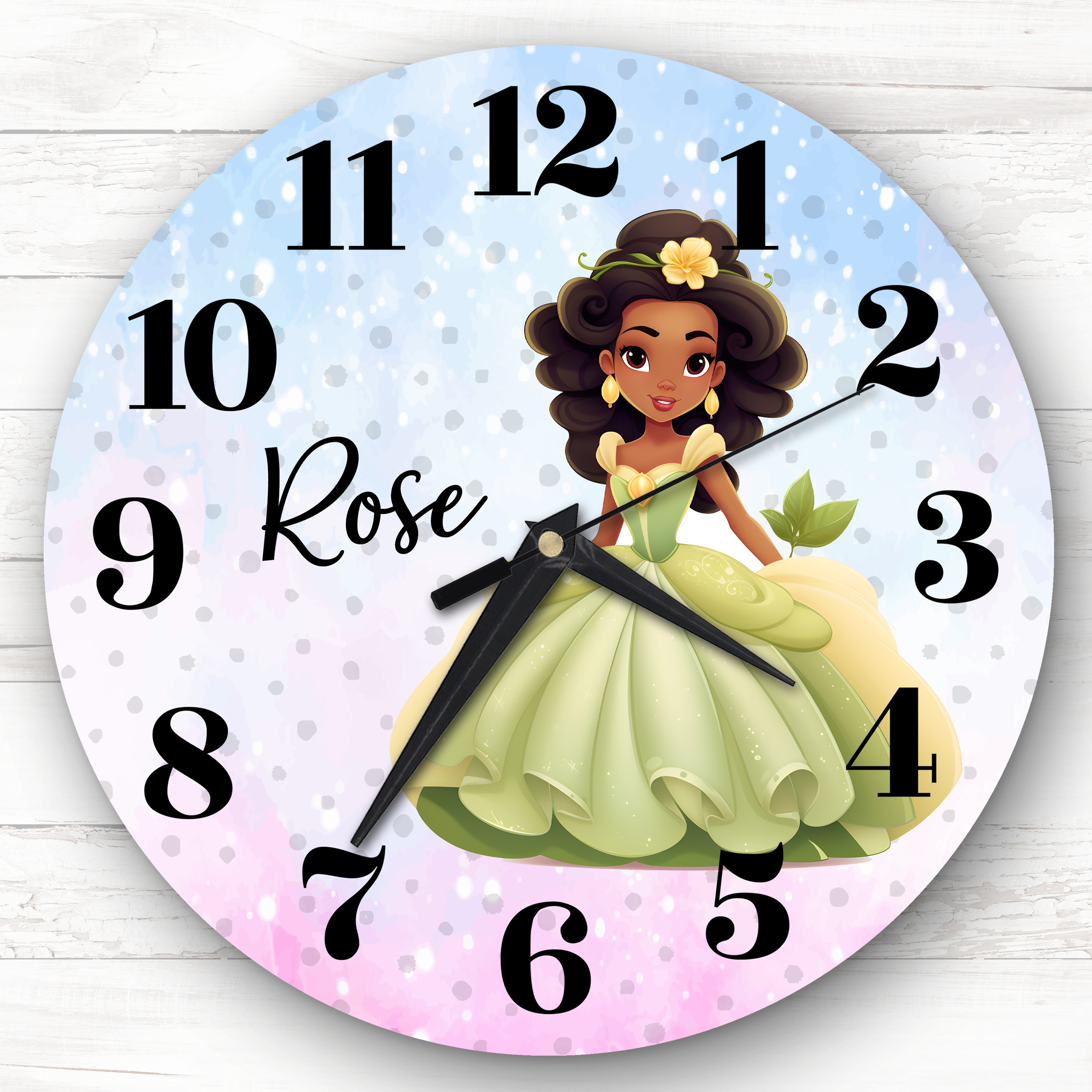 Beauty & The Beast Belle Princesss Personalised Gift Personalised Clock ...