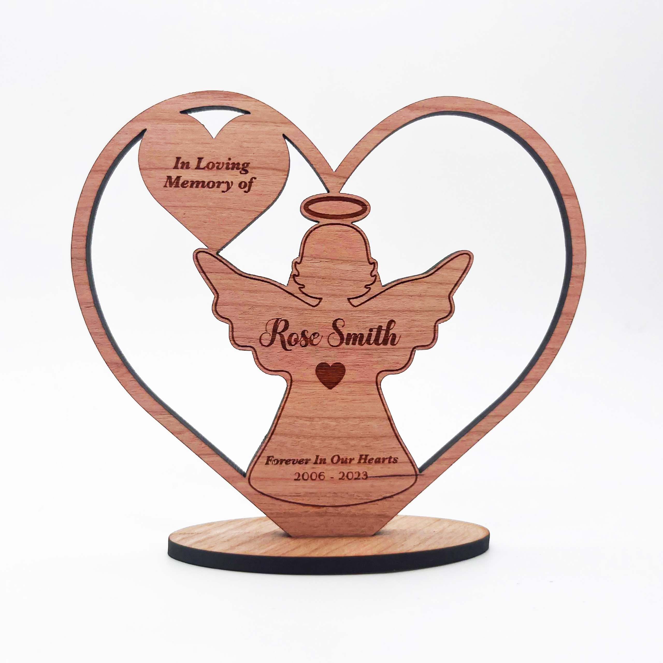 Mum Angel Forever In Our Hearts Personalised In Memory Memorial Acrylic ...