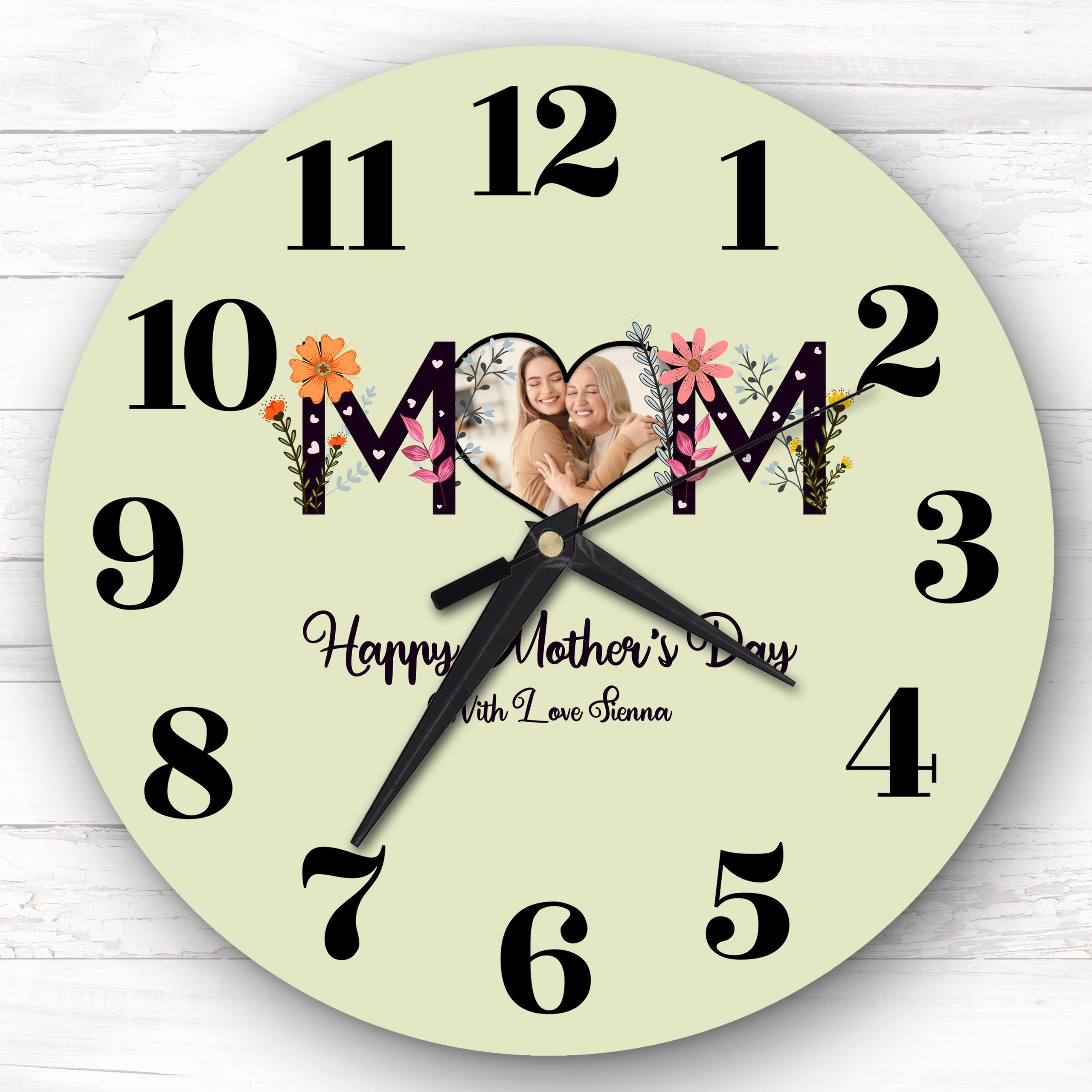 Amazing Mum Pink Floral Heart Photo Mother's Day Gift Personalised ...