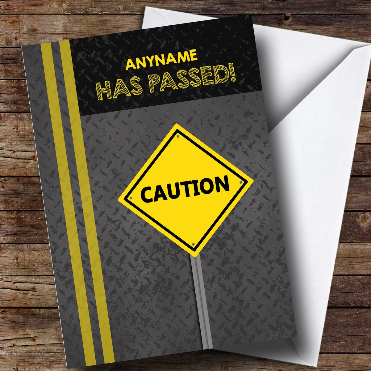 Personalised Funny Wall Skidding Car Road Sign Passed Driving Test Card ...