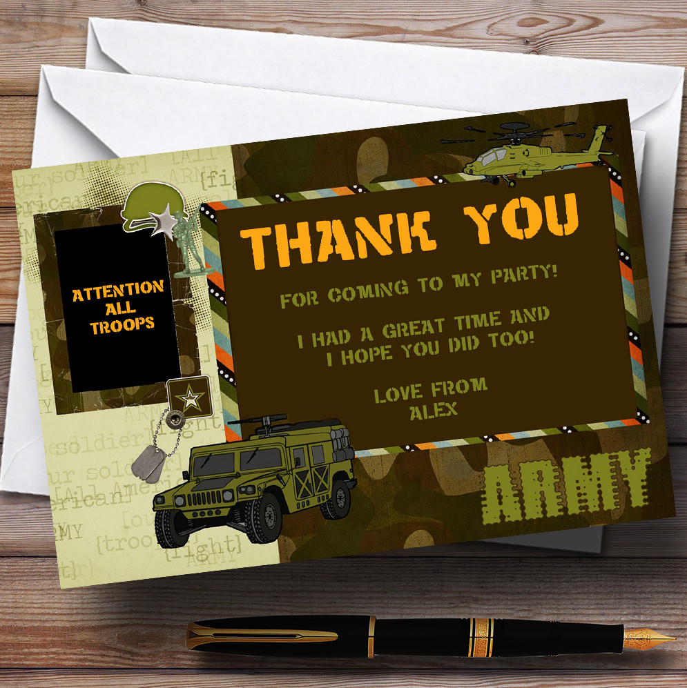 Camouflage Army Soldier Personalised Birthday Card - The Card Zoo