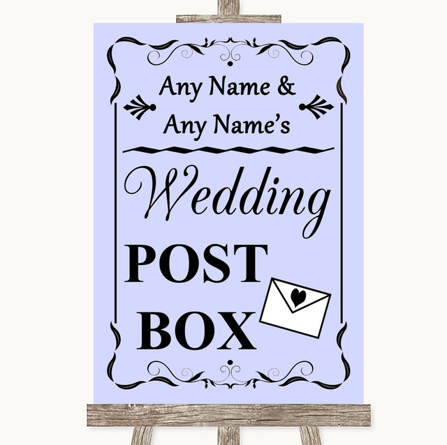 Red & Gold Card Post Box Personalised Wedding Sign - The Card Zoo