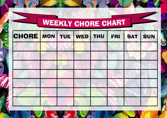 Weekly Chore Rota Task Reward Chart Planes - The Card Zoo