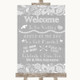 Grey Burlap and Lace Welcome Order Of The Day Personalised Wedding Sign ...