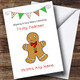 Doodle Gingerbread Man Teacher Personalised Christmas Card - The Card Zoo