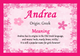 Andrea Personalised Name Meaning Certificate - The Card Zoo