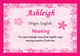 Ashleigh Personalised Name Meaning Certificate - The Card Zoo