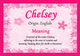 Chelsey Personalised Name Meaning Certificate - The Card Zoo