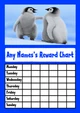 Blue Penguins Star Sticker Reward Chart - The Card Zoo