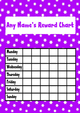 Purple Tinkerbell Star Sticker Reward Chart - The Card Zoo