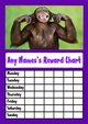 Purple Monkey Star Sticker Reward Chart - The Card Zoo