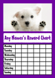 Purple and White Star Sticker Reward Chart - The Card Zoo