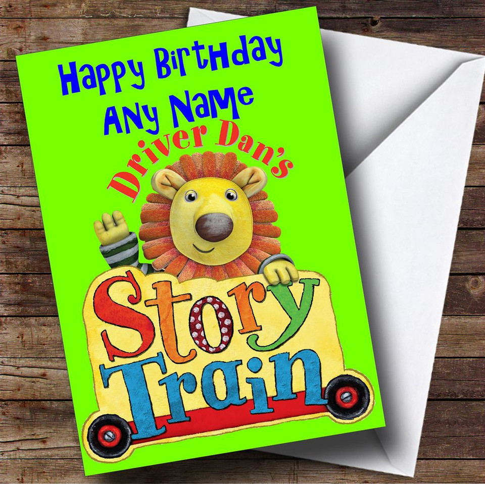 Driver Dans Story Train Personalised Birthday Card - The Card Zoo