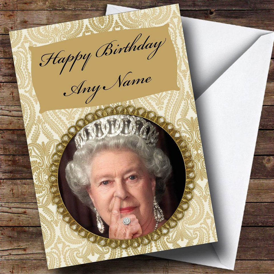 Funny Queen Nose Pick Personalised Birthday Card - The Card Zoo