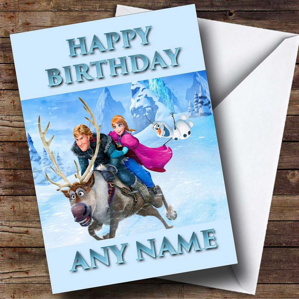 Olaf The Snowman Frozen Personalised Birthday Card - The Card Zoo