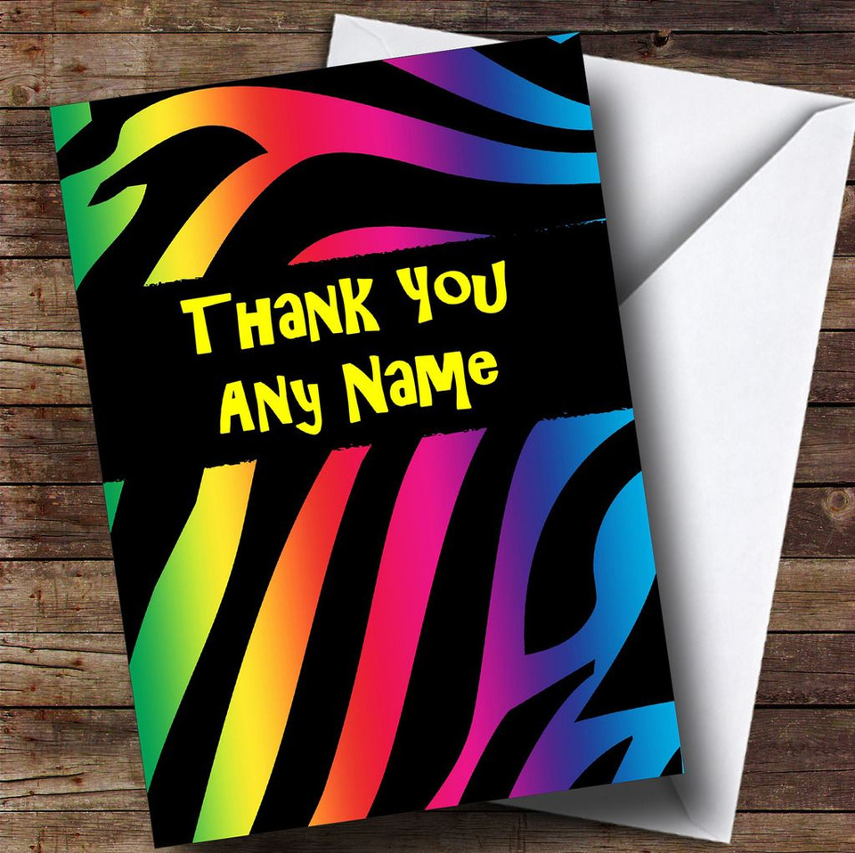 Tiger Print Personalised Party Thank You Cards - The Card Zoo