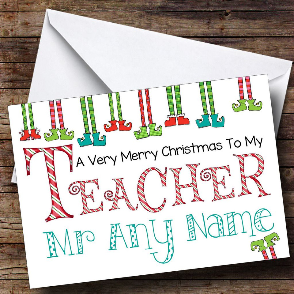 Elf Legs Personalised Christmas Card - The Card Zoo