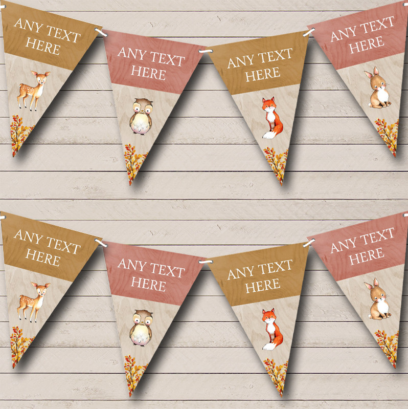 Farmyard Farm Animals Barn Yellow Personalised Baby Shower Bunting ...