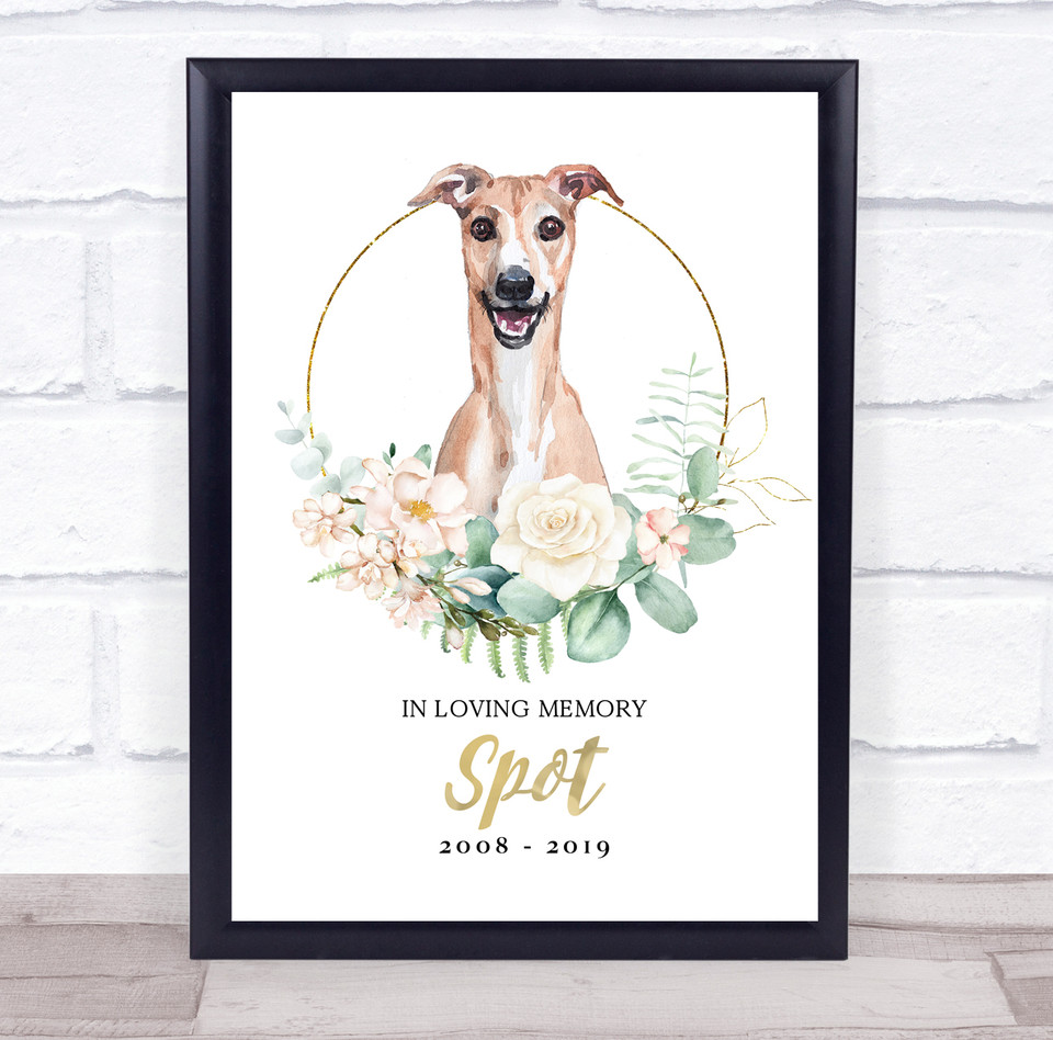 Dog Memorial In Loving Memory Style 6 Personalised Gift Print - The ...