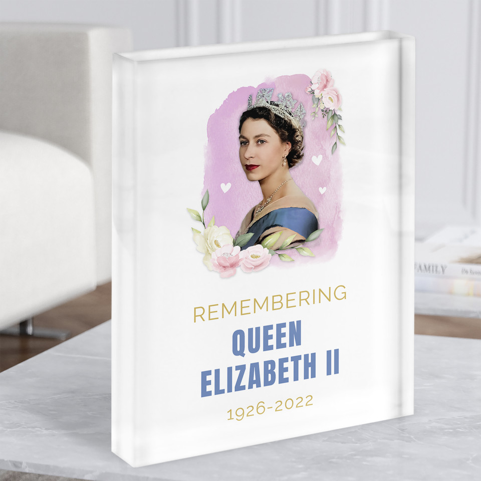 Queen Elizabeth II Memorial Head Silhouette Flag Art Poster Print - The ...