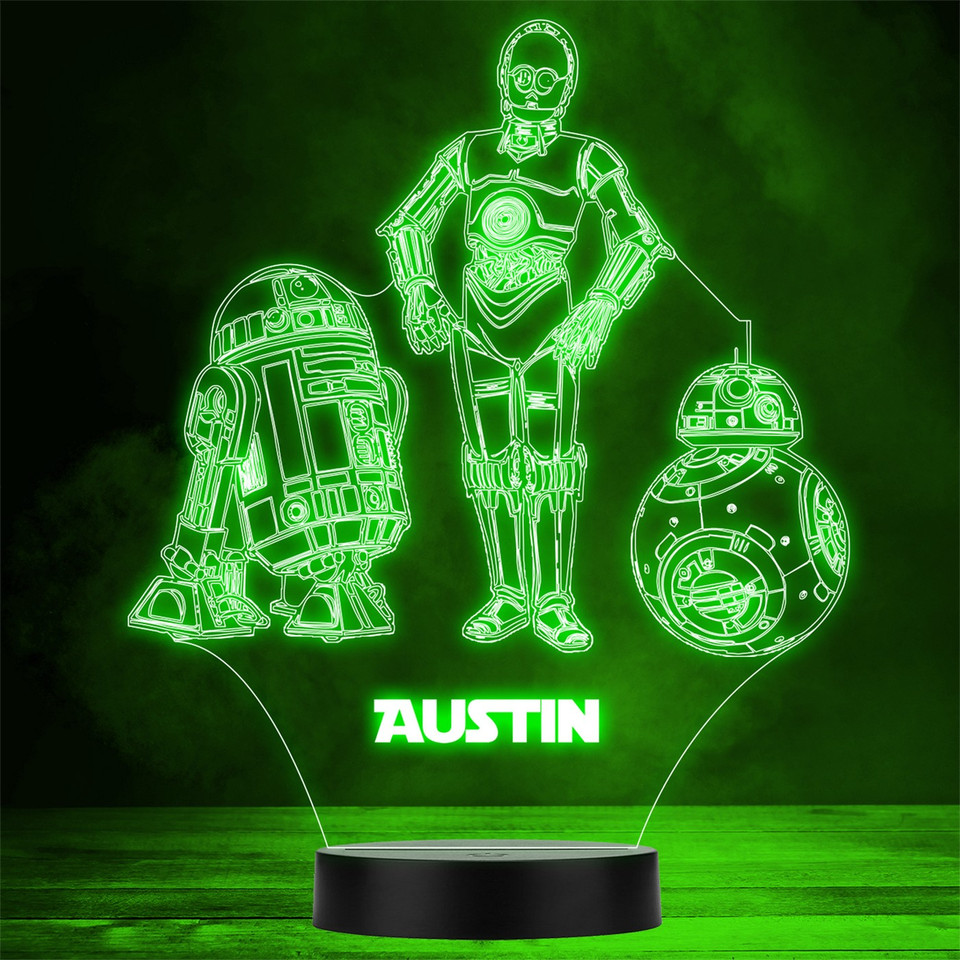 Death Star Star Wars Personalised Gift Colour Changing Led Lamp Night ...