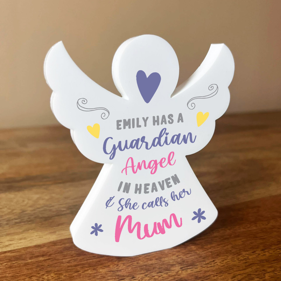 Guardian Angel In Heaven Mum Personalised In Memory Memorial Acrylic ...