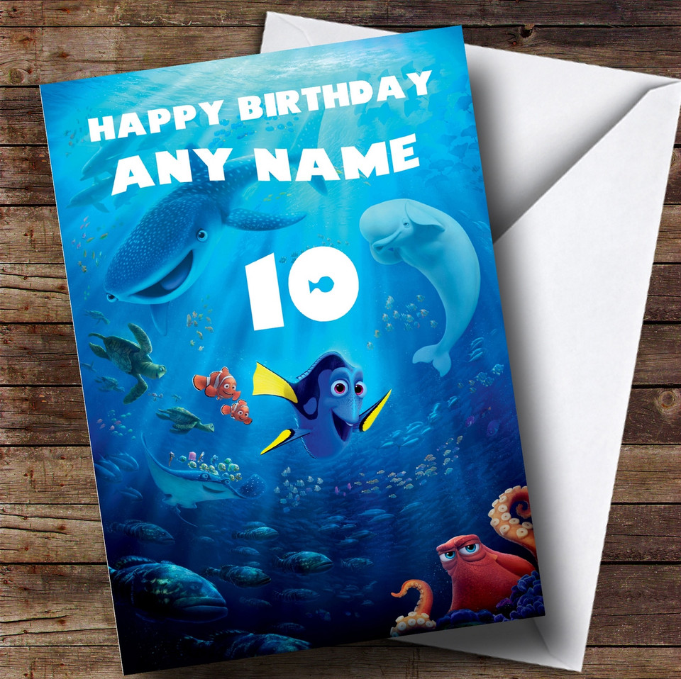 Personalised Finding Nemo Dory Children's Birthday Card - The Card Zoo