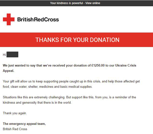 Press Release: British Red Cross Donation - The Card Zoo