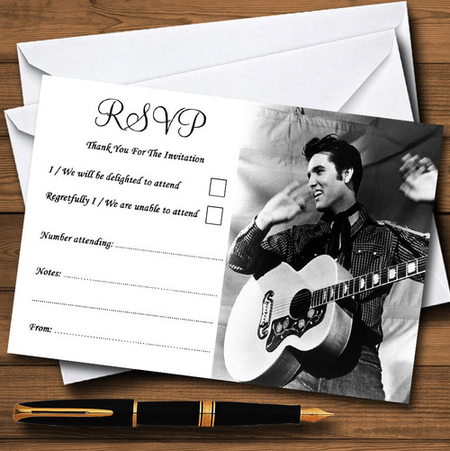 Elvis Presley Personalised RSVP Cards - The Card Zoo