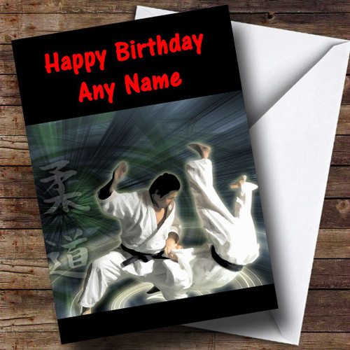 Judo Martial Arts Personalised Birthday Card - The Card Zoo