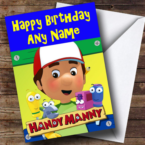 Handy Manny Personalised Birthday Card - The Card Zoo
