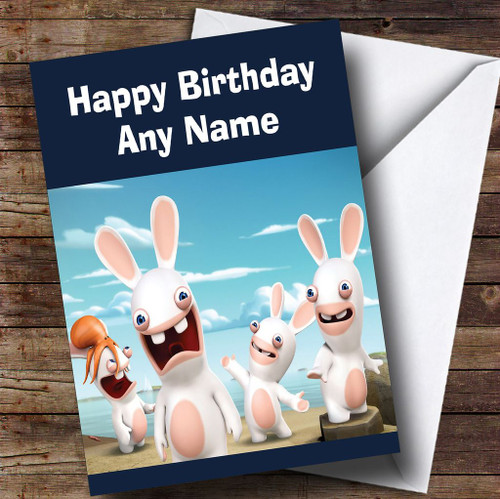 Rabbids Personalised Children's Birthday Card - The Card Zoo