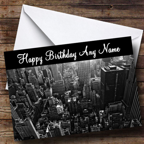 New York America Usa Personalised Birthday Card - The Card Zoo
