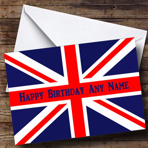 British Flag Union Jack Personalised Birthday Card - The Card Zoo