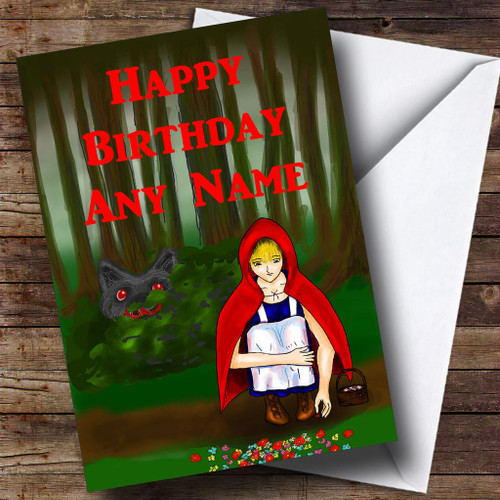 Little Red Riding Hood Personalised Birthday Card - The Card Zoo