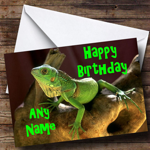 Lizard Personalised Birthday Card - The Card Zoo