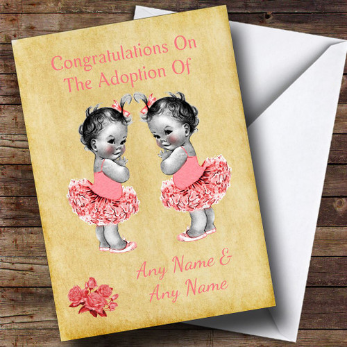 Cute Adoption Congratulations Adopting A Twin Girls Daughter ...