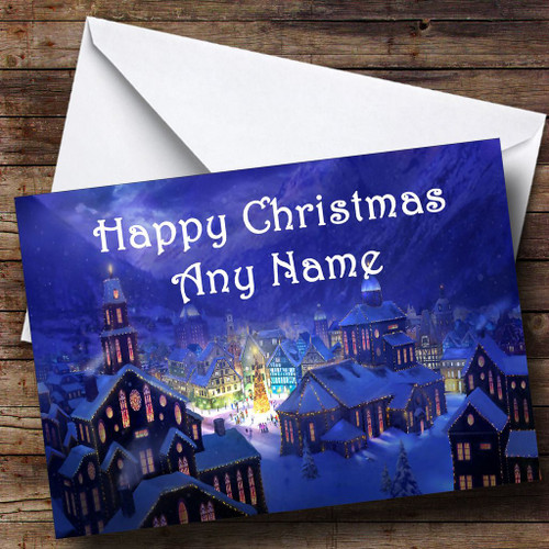 Xmas Town Christmas Card Personalised - The Card Zoo