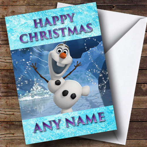 Olaf Frozen Christmas Card Personalised - The Card Zoo
