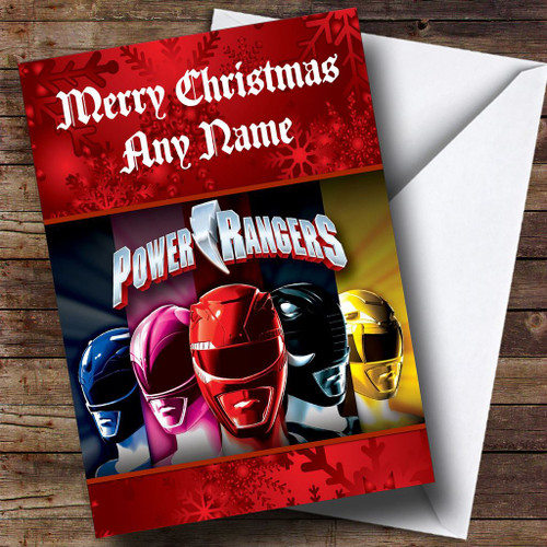 Power Rangers Personalised Christmas Card - The Card Zoo