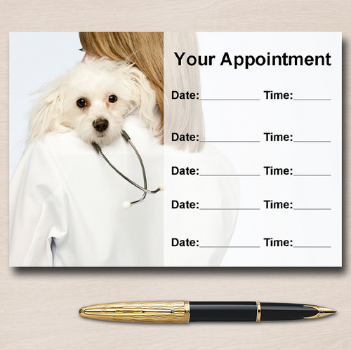 Vet Veterinary Practice Dog Personalised Business Appointment Cards ...