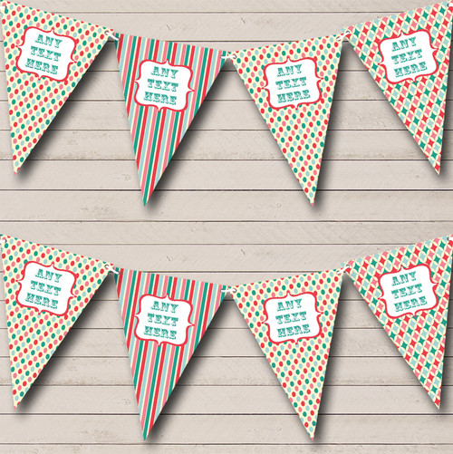 Vintage Bubblegum Style Circus Personalised Birthday Party Bunting ...