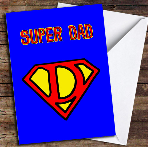 Super Dad Logo Personalised Father's Day Card - The Card Zoo