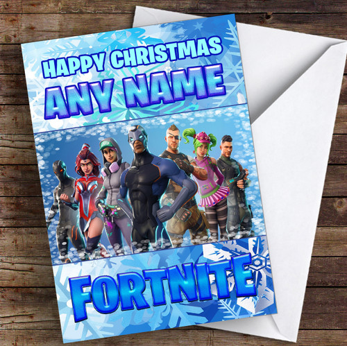 Fortnite Battle Pass Personalised Children's Christmas Card - The Card Zoo