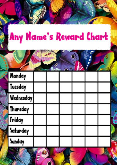 Butterfly Star Sticker Reward Chart - The Card Zoo