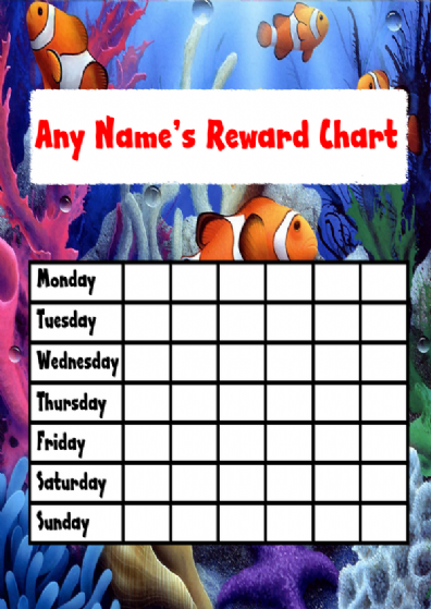 Clown Fish Star Sticker Reward Chart - The Card Zoo