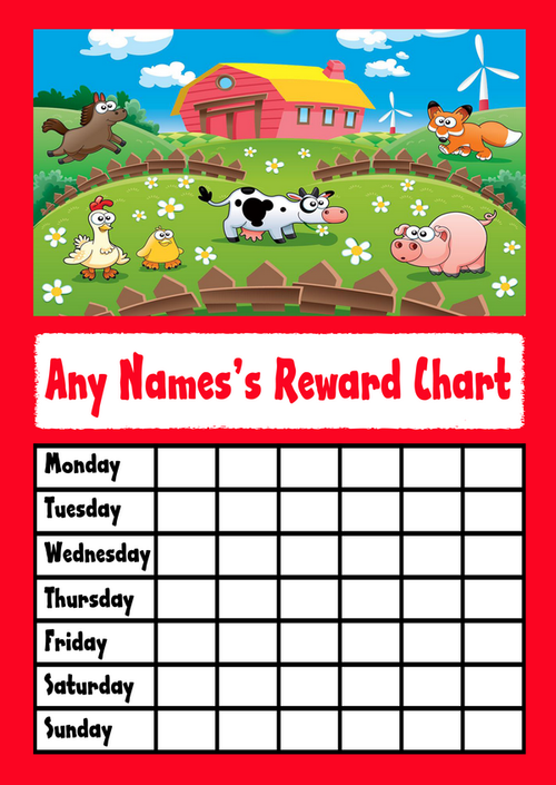 Farm Animals Star Sticker Reward Chart - The Card Zoo