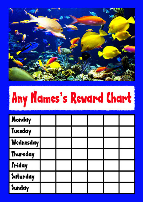 Marine Fish Star Sticker Reward Chart - The Card Zoo